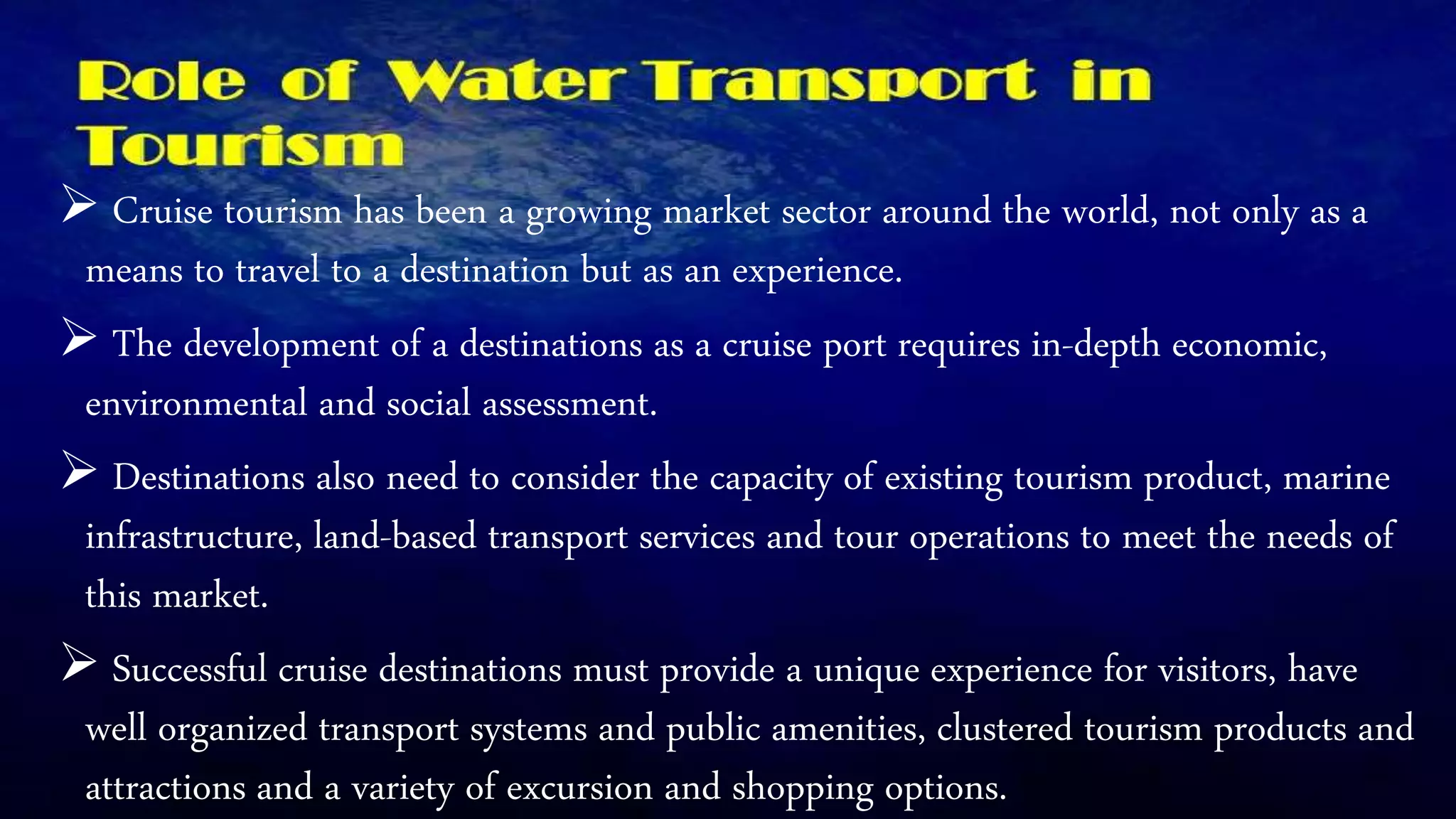 Water transportation history and new trends | PPTX