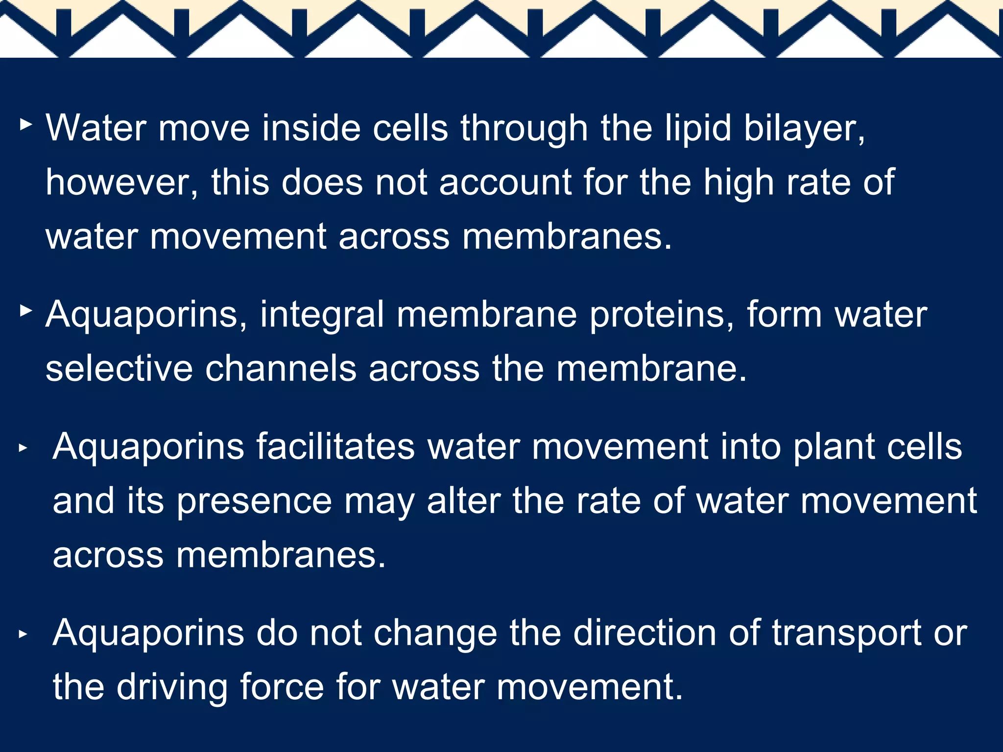 Water transport processes | PPTX