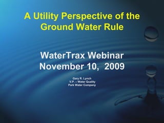 Groundwater Rule Overview and Best Practices | PDF | Indoor ...