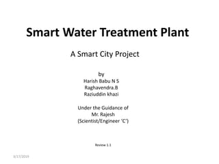 Smart water treatment plant(Smart city project) | PPTX