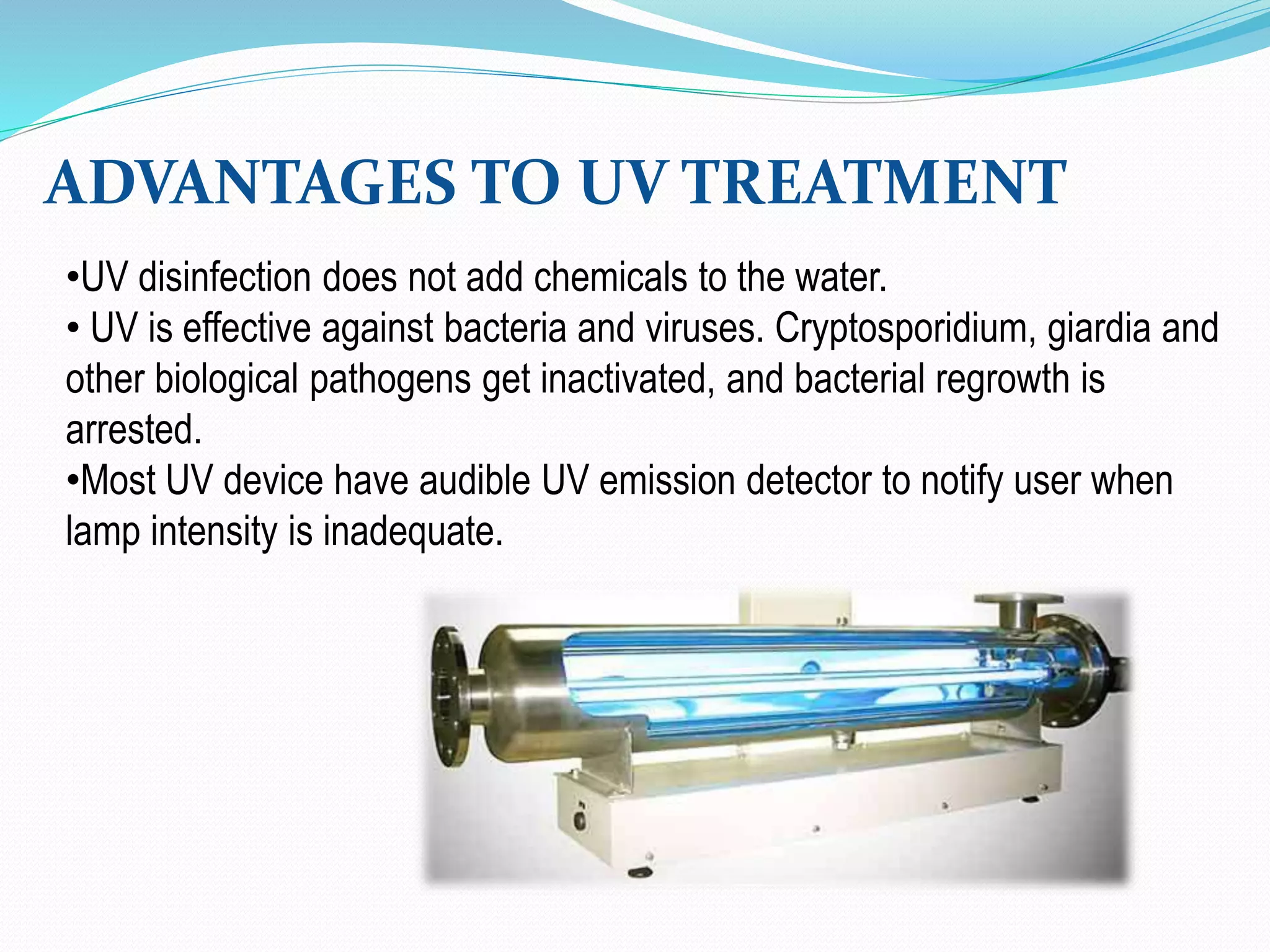 Water treatment-WATER TREATMENT PROCESS-OZONISATION AND UV APPLICATION | PPTX