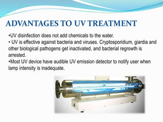 Water treatment-WATER TREATMENT PROCESS-OZONISATION AND UV APPLICATION | PPTX