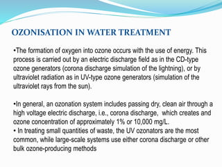 Water treatment-WATER TREATMENT PROCESS-OZONISATION AND UV APPLICATION ...