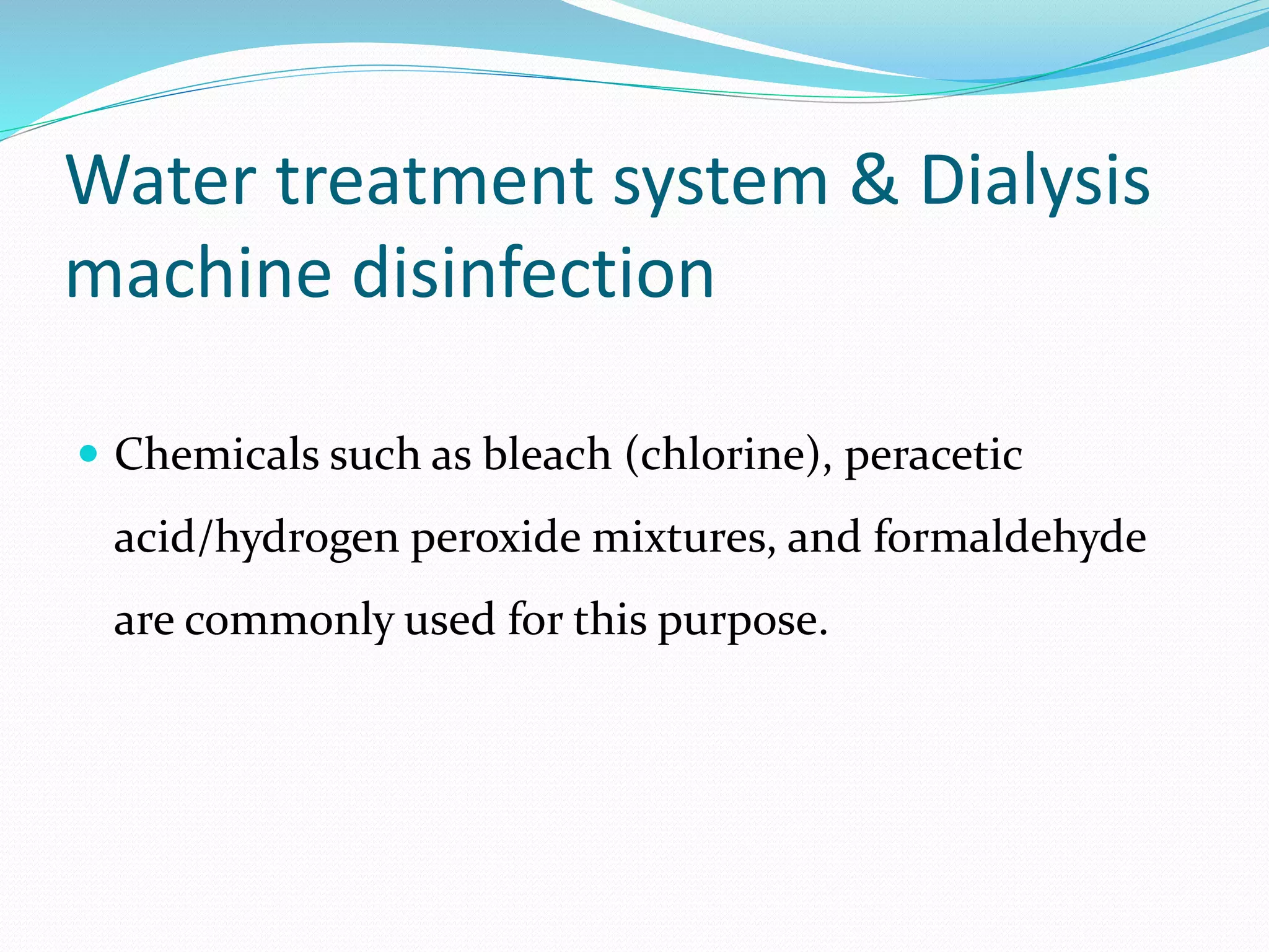 DIALYSIS WATER TREATMENT | PPT