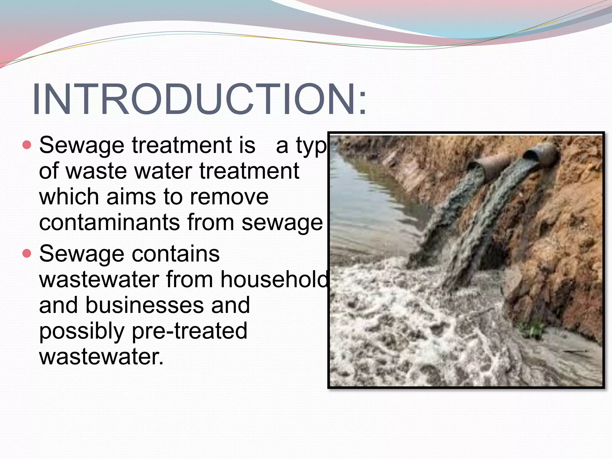 Sewage Water treatment | PPTX