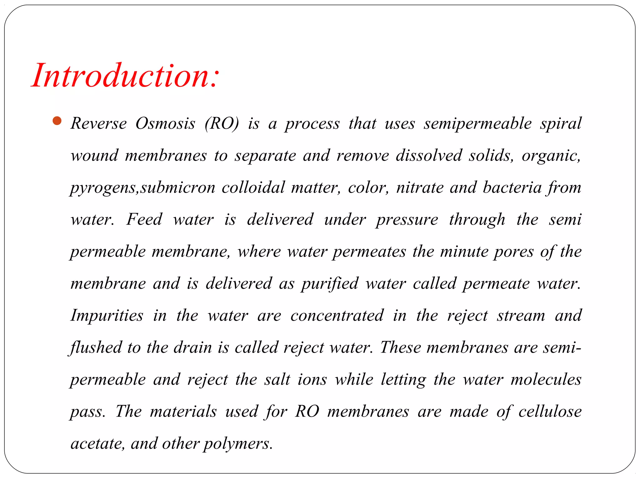 Water treatment by demineralisation | PPT