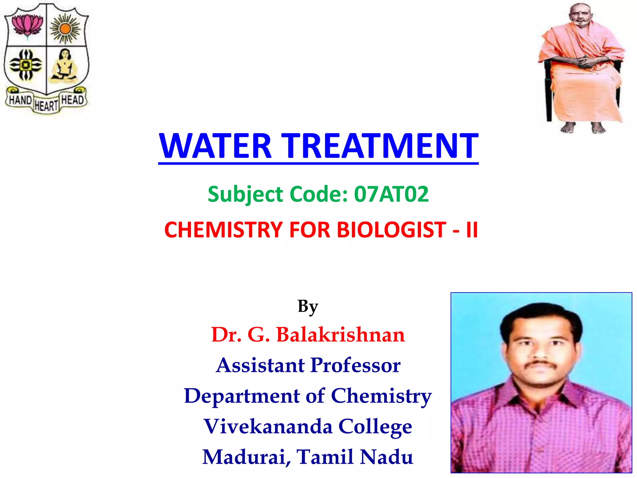 Water treatment | PPT