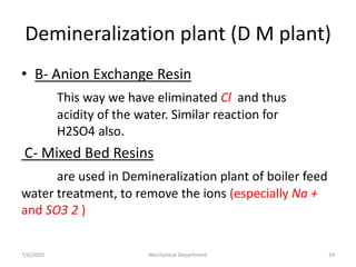 Water treatment for thermal plan | PPT