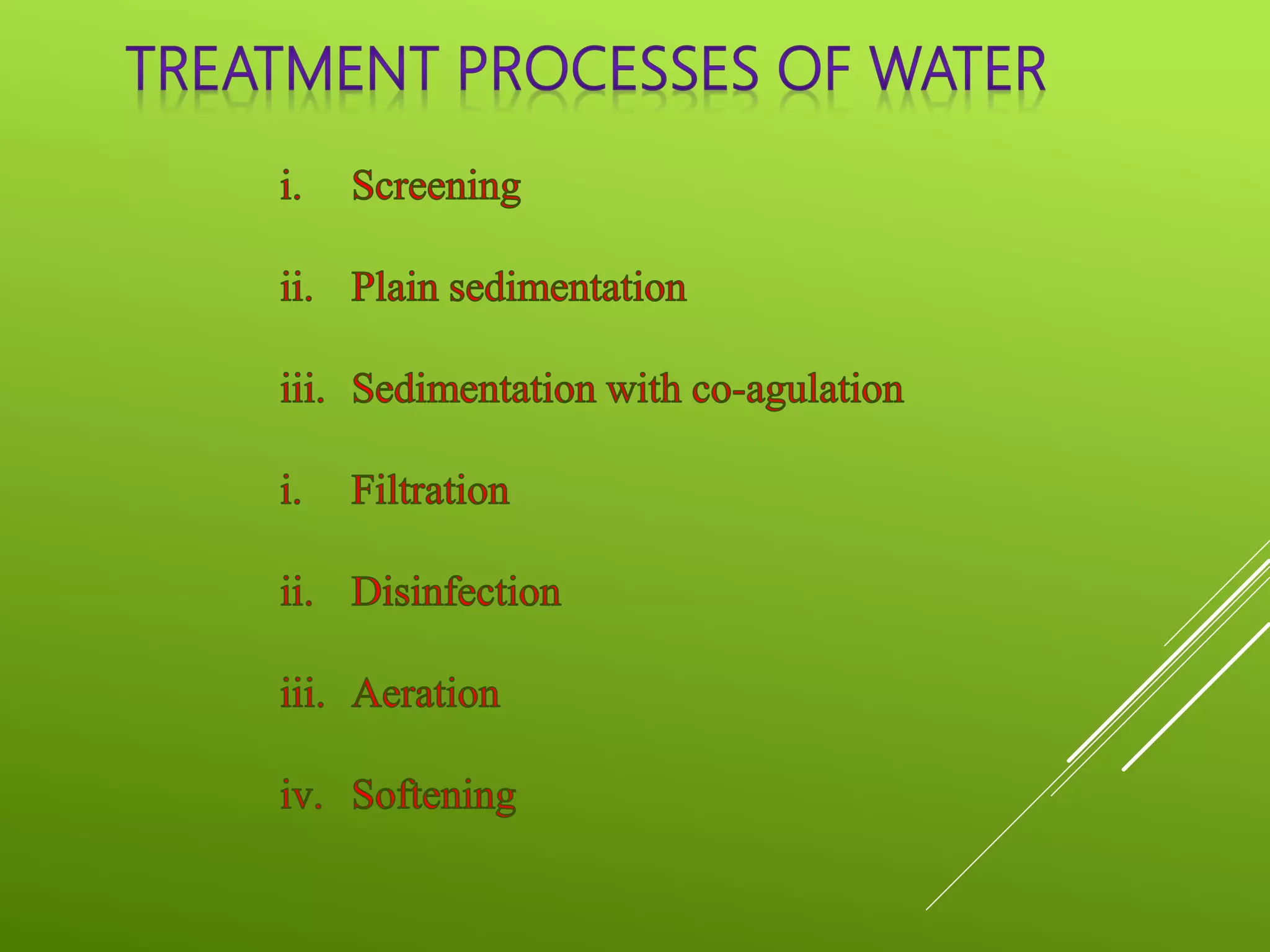 Water treatment process | PPT