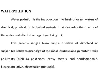 Water treatment , a simple presentation.... | PPT