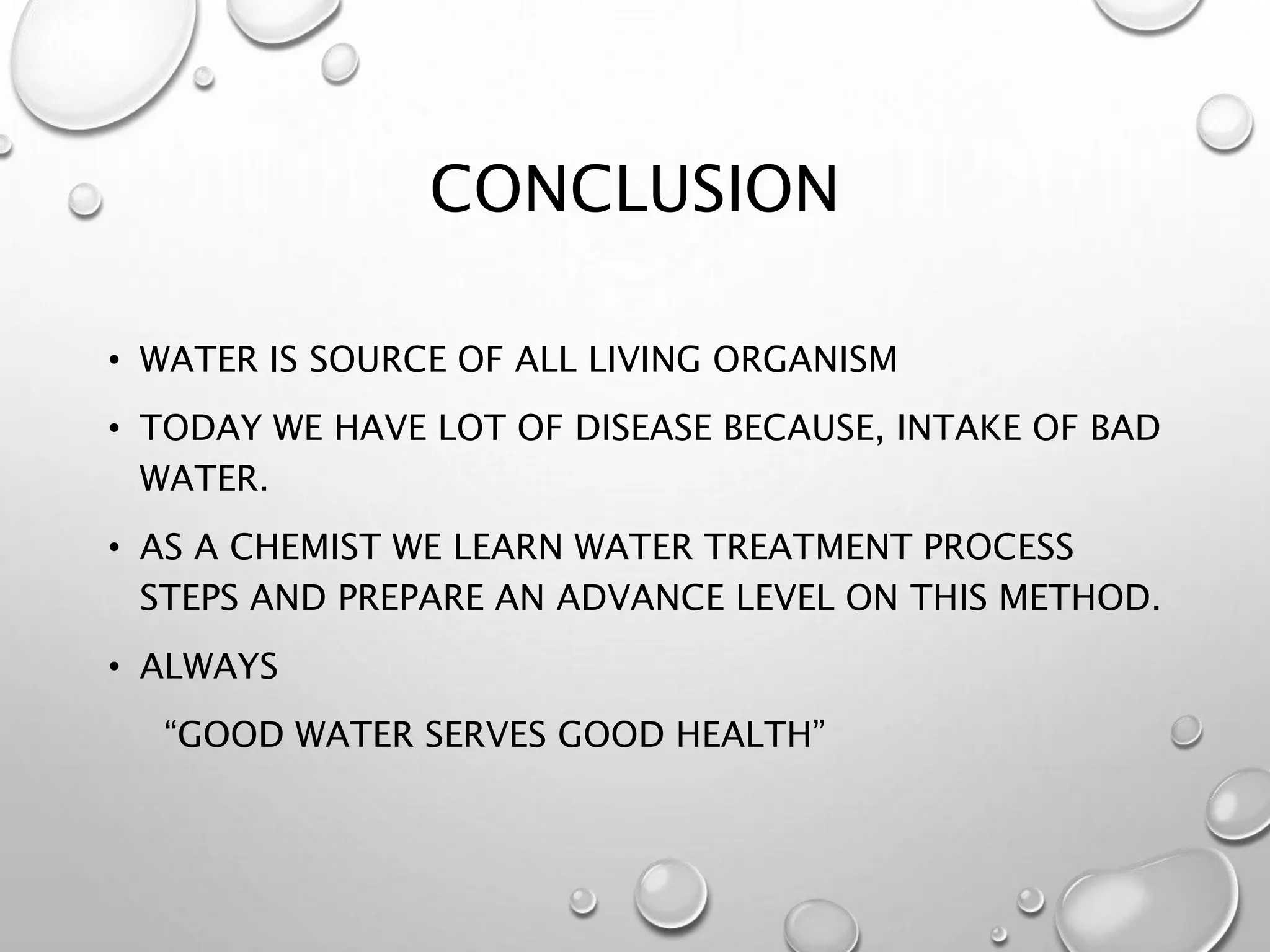 Water treatment process | PPTX