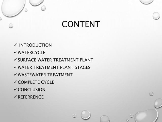 Water treatment process | PPTX | Indoor Environmental Quality | Home ...