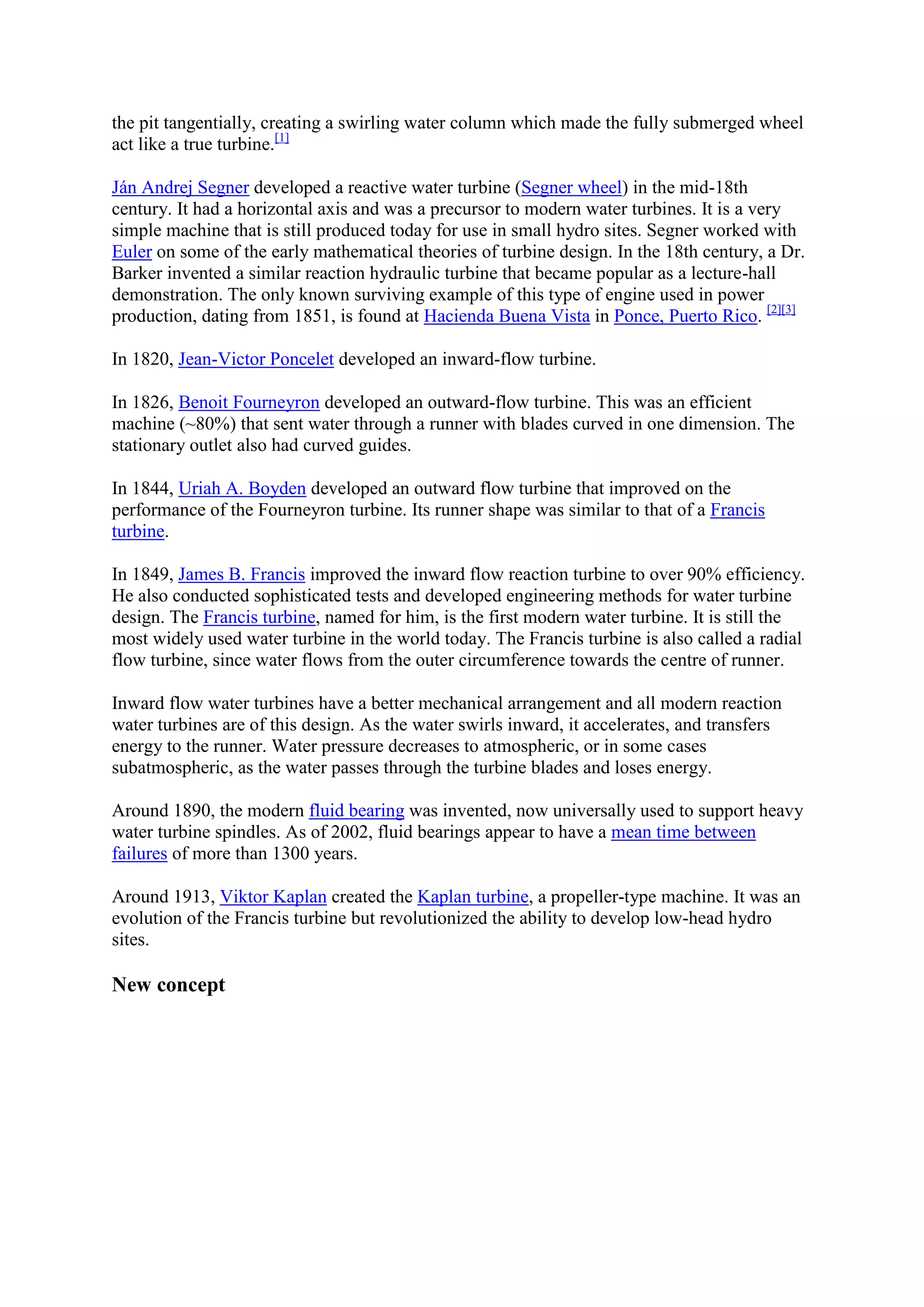 Water turbine wikipedia notes | DOCX