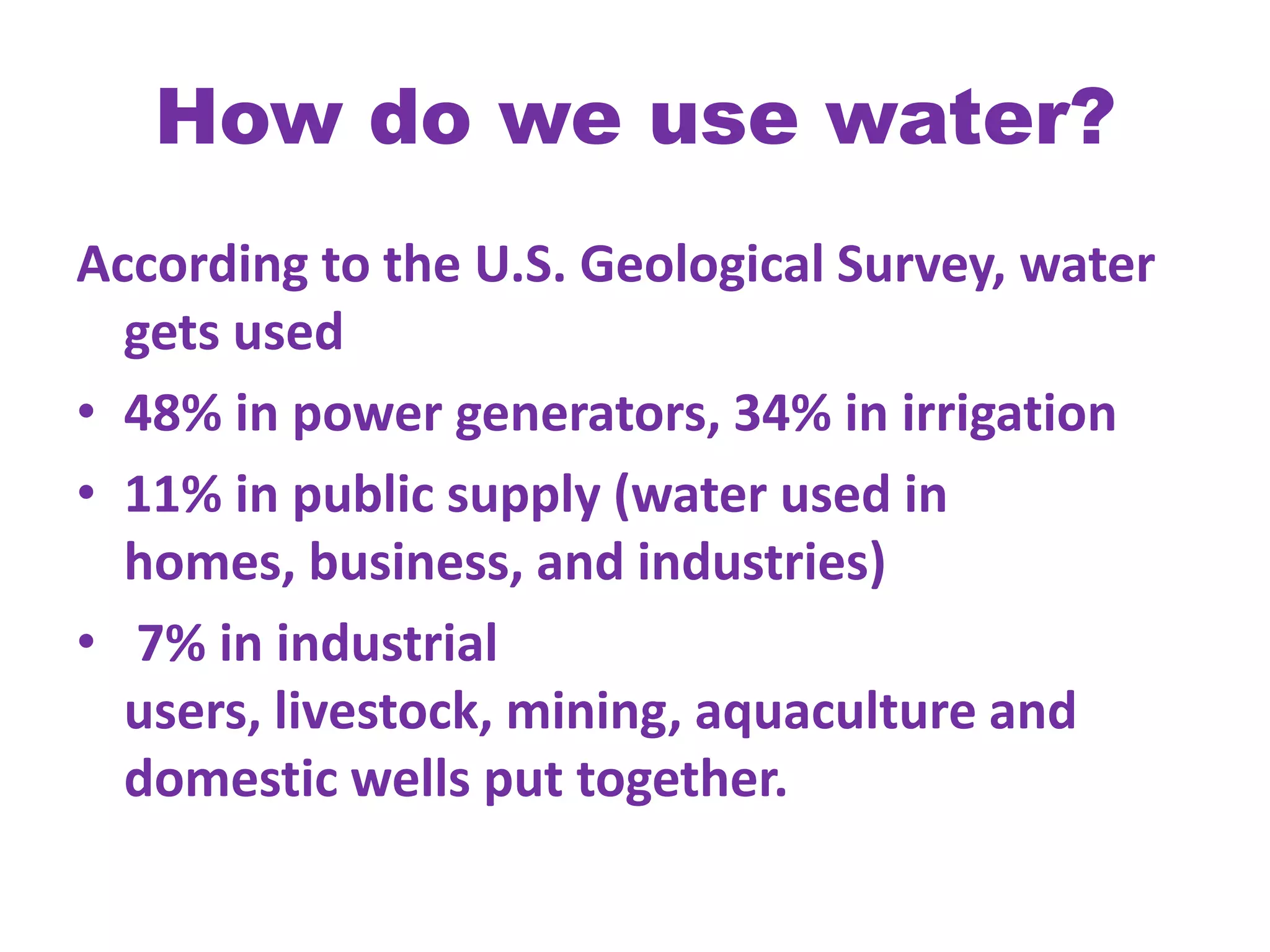 Water usage | PPTX