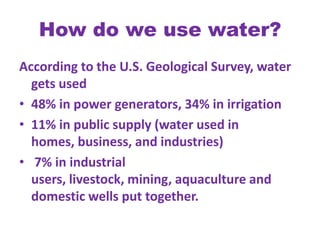 Water usage | PPTX