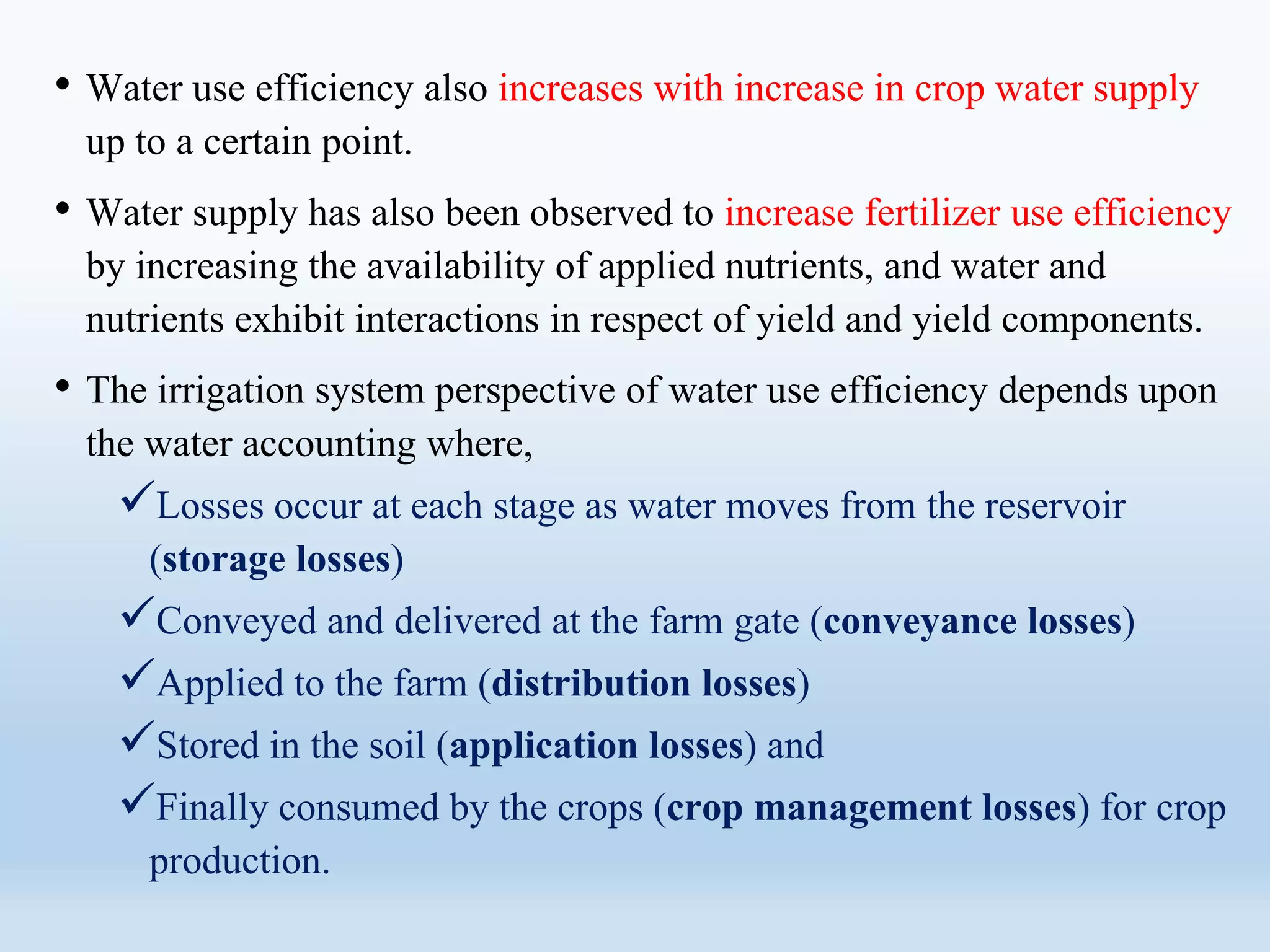 Water use efficiency in plants | PPTX