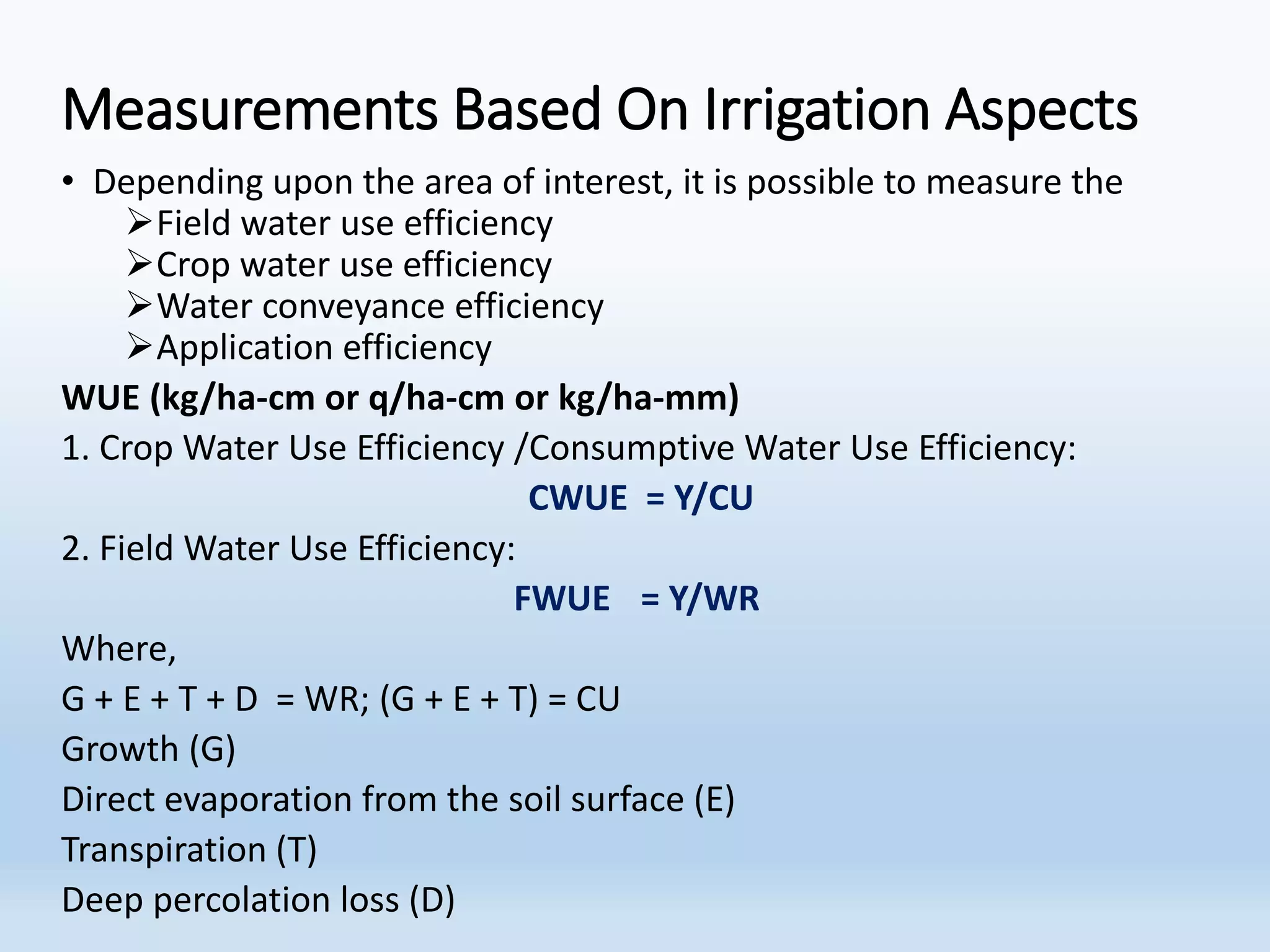Water use efficiency in plants | PPTX
