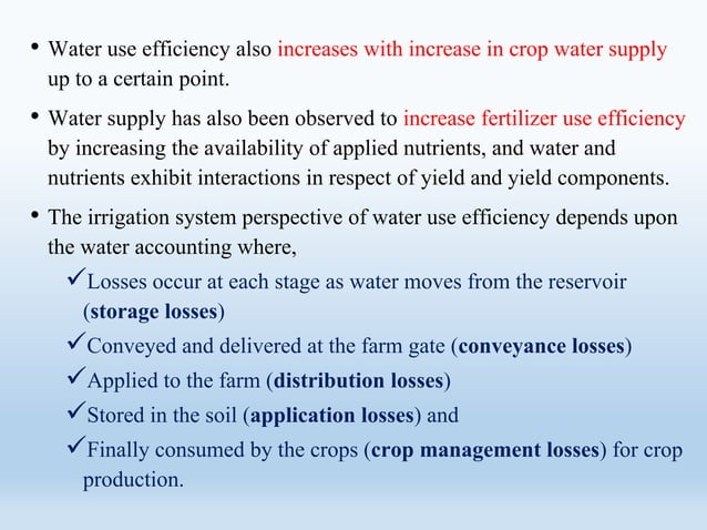Water use efficiency in plants | PPTX | Agriculture | Industries