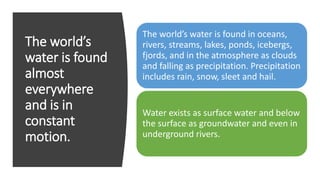 Water vocabulary | PPT