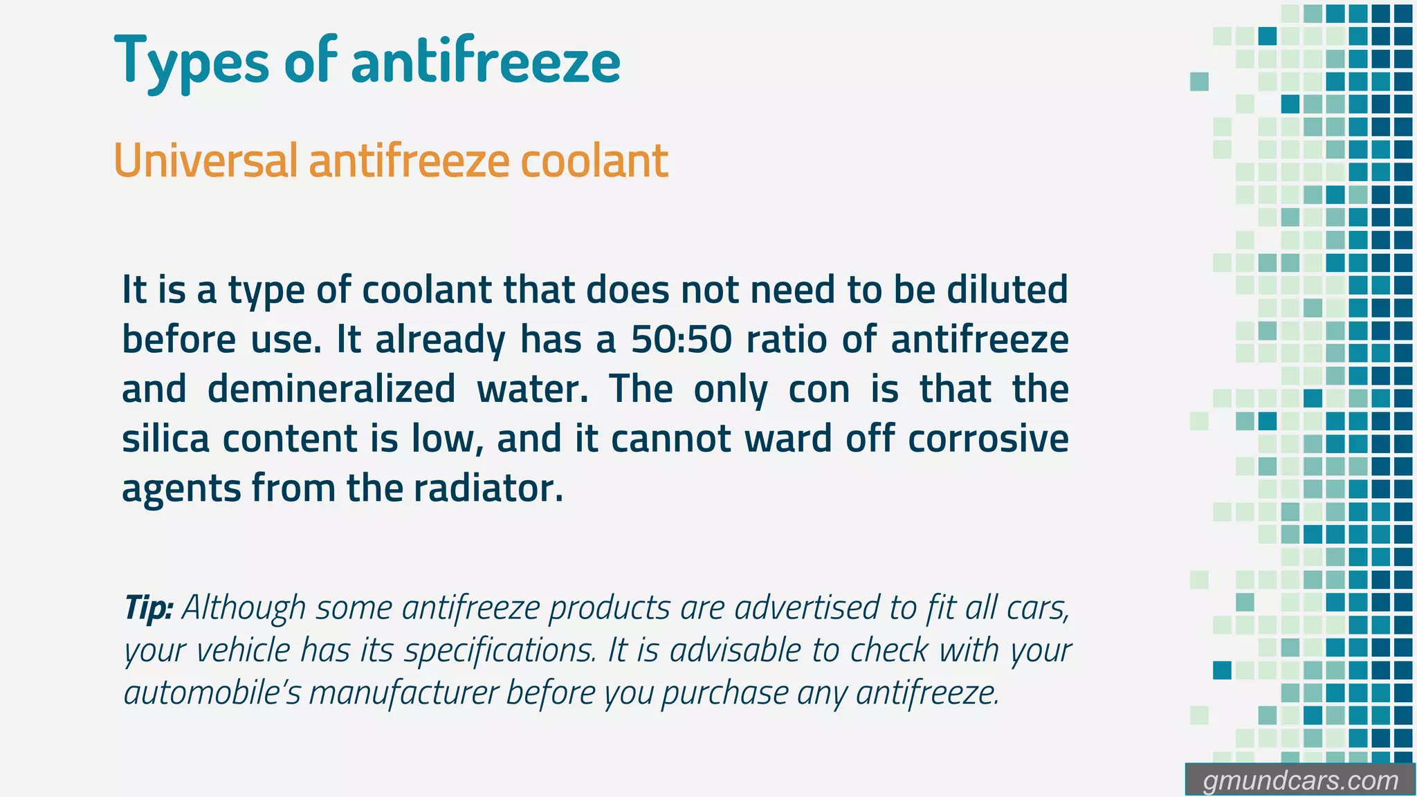Water Vs. Coolant | PPT