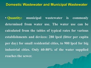 Water wastewater treatment lecture one 1 | PDF