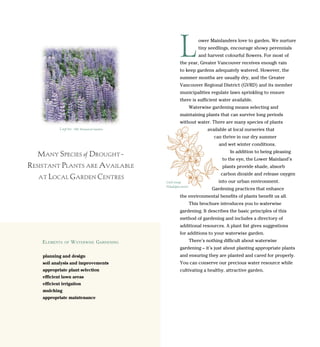 Waterwise Gardening: A Guide for British Columbia's Lower Mainland ...