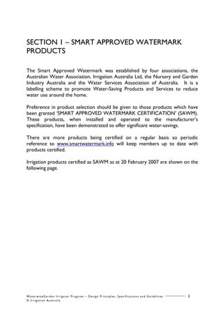 Waterwise Garden Irrigator Program - Australia | PDF