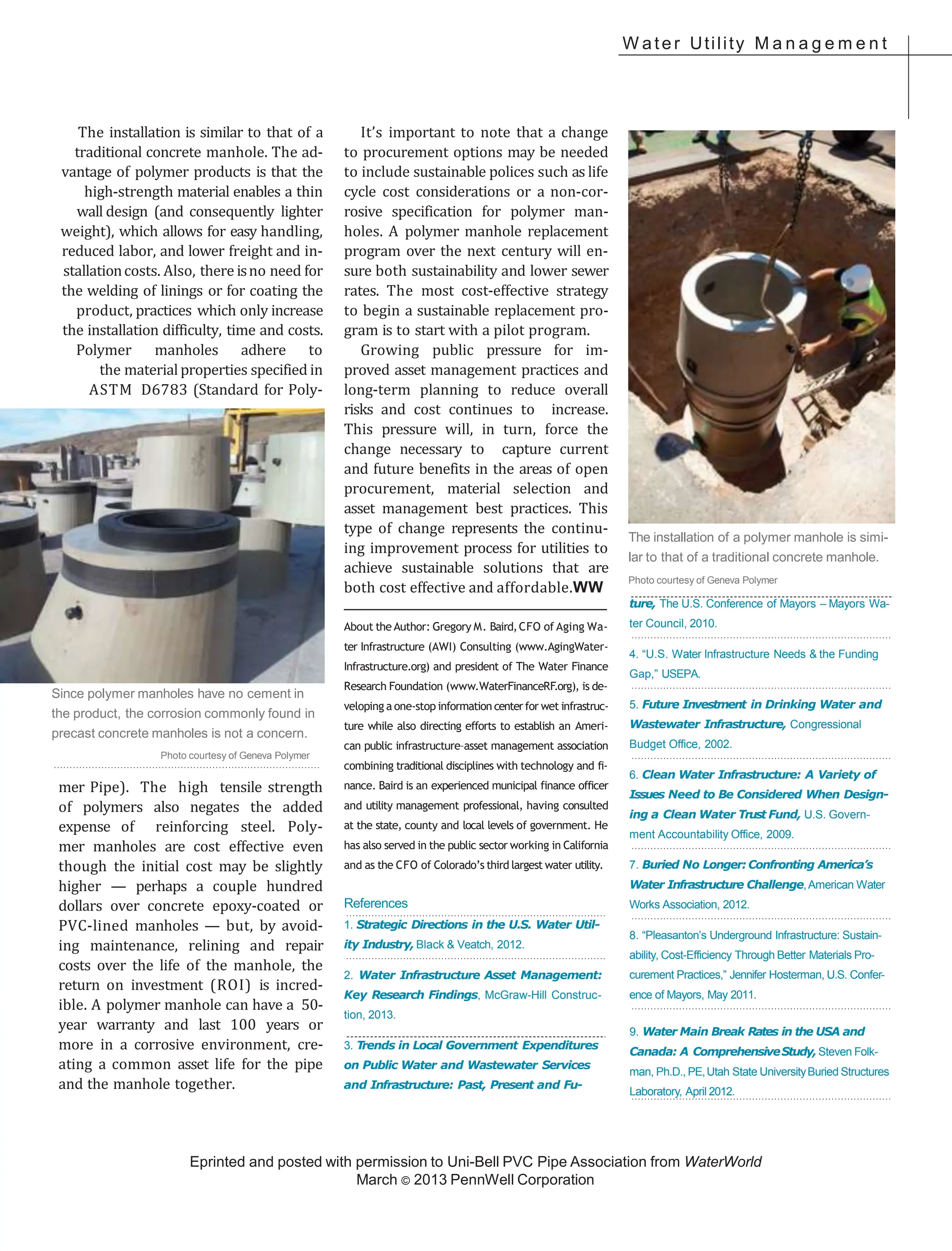 PVC VS. FIBERGLASS (FRP) GRAVITY SEWER - UNI BELL | PDF