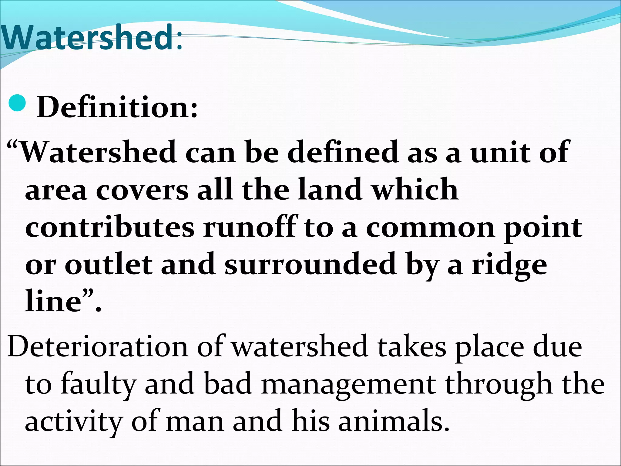 Wateshed management | PPT