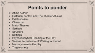 'Wating for Godot' by Samuel Beckett | PPTX