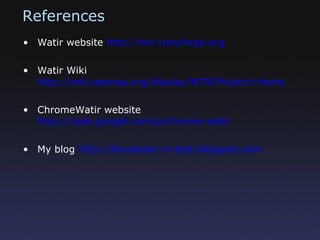 Watir | PPT