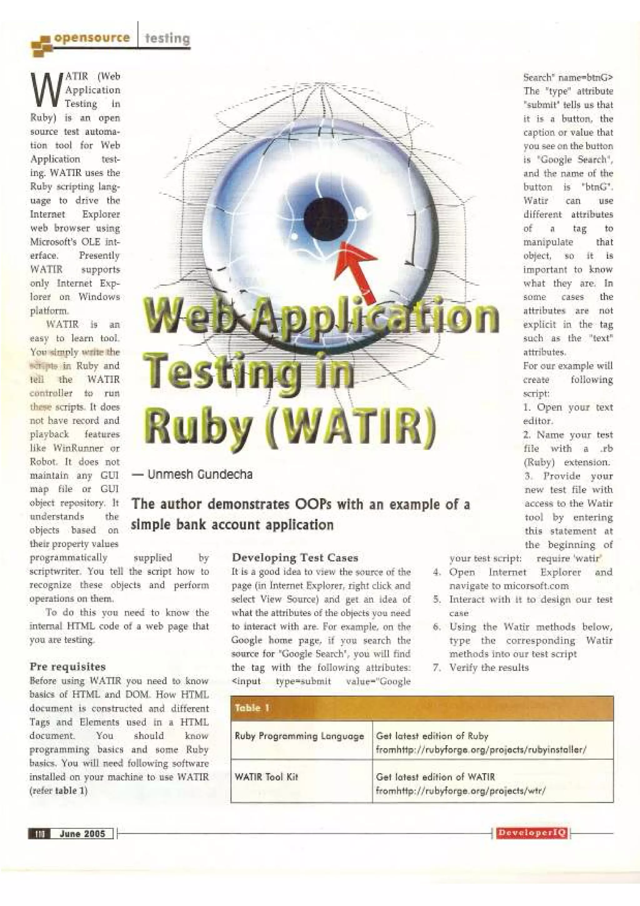 Watir Article | PDF