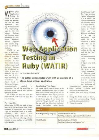 Watir Article | PDF