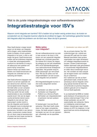 Integratiestrategie voor softwareleveranciers | PDF