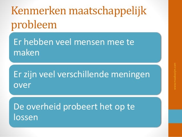 Wat is een maatschappelijk probleem?