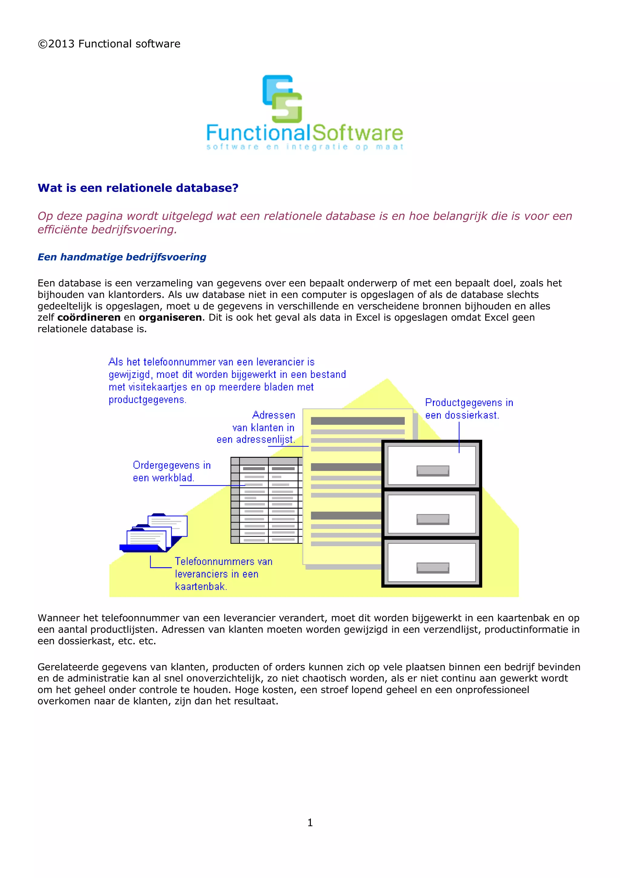 Wat is een relationele database | PDF Wat is een relationele database | PDF