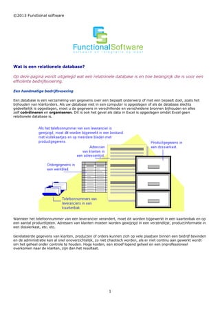 Wat is een relationele database | PDF