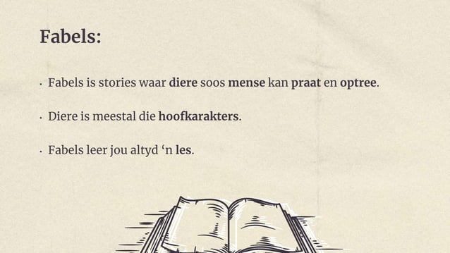 Wat is 'n fabel? | PPTX