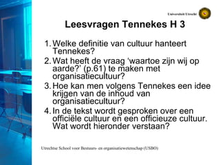 Organisatieantropologie | PPT