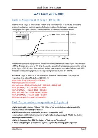 Wat question papers | PDF | Computer Networking | Computing