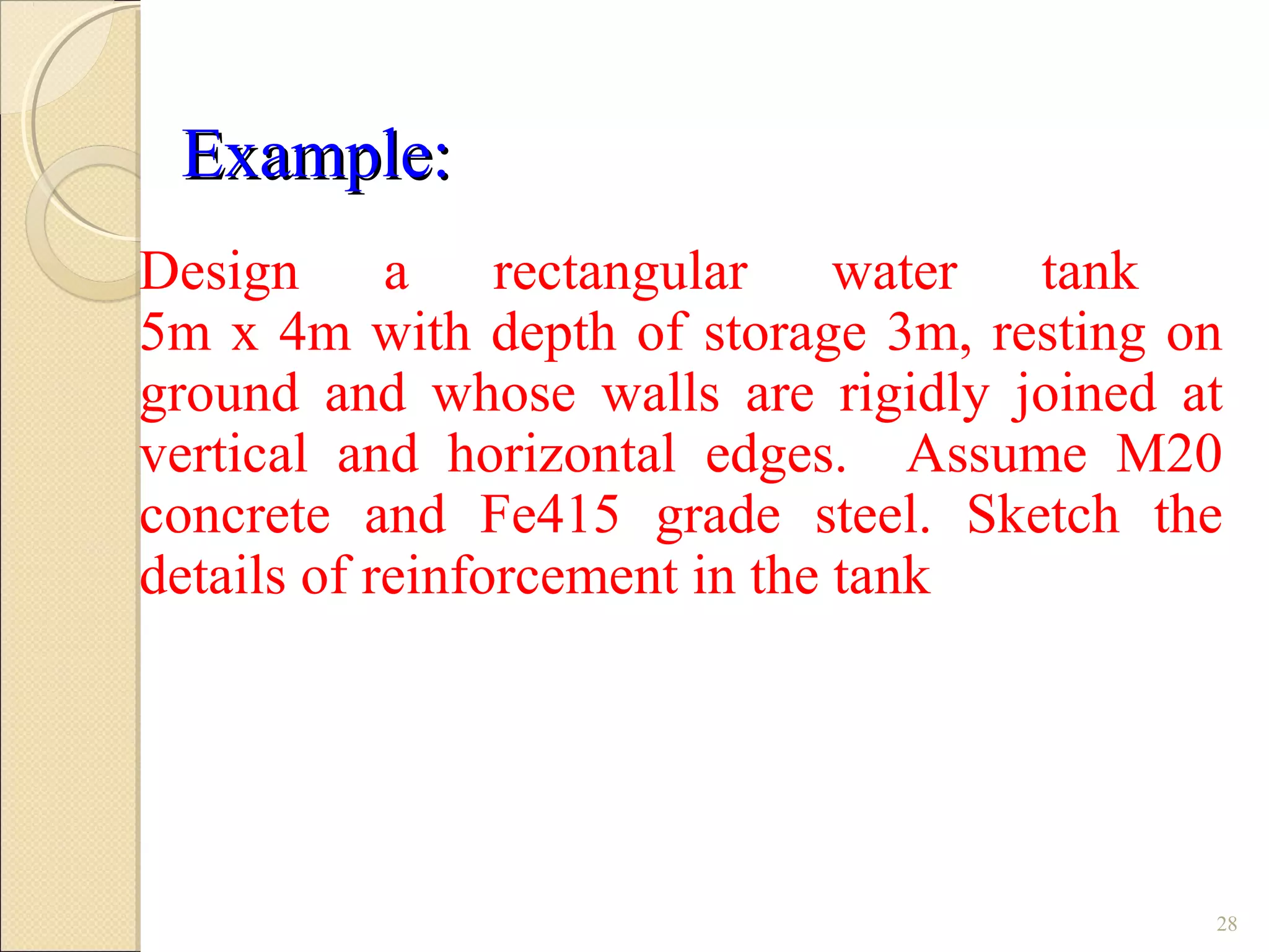 Stucture Design of various Watre tank | PPT