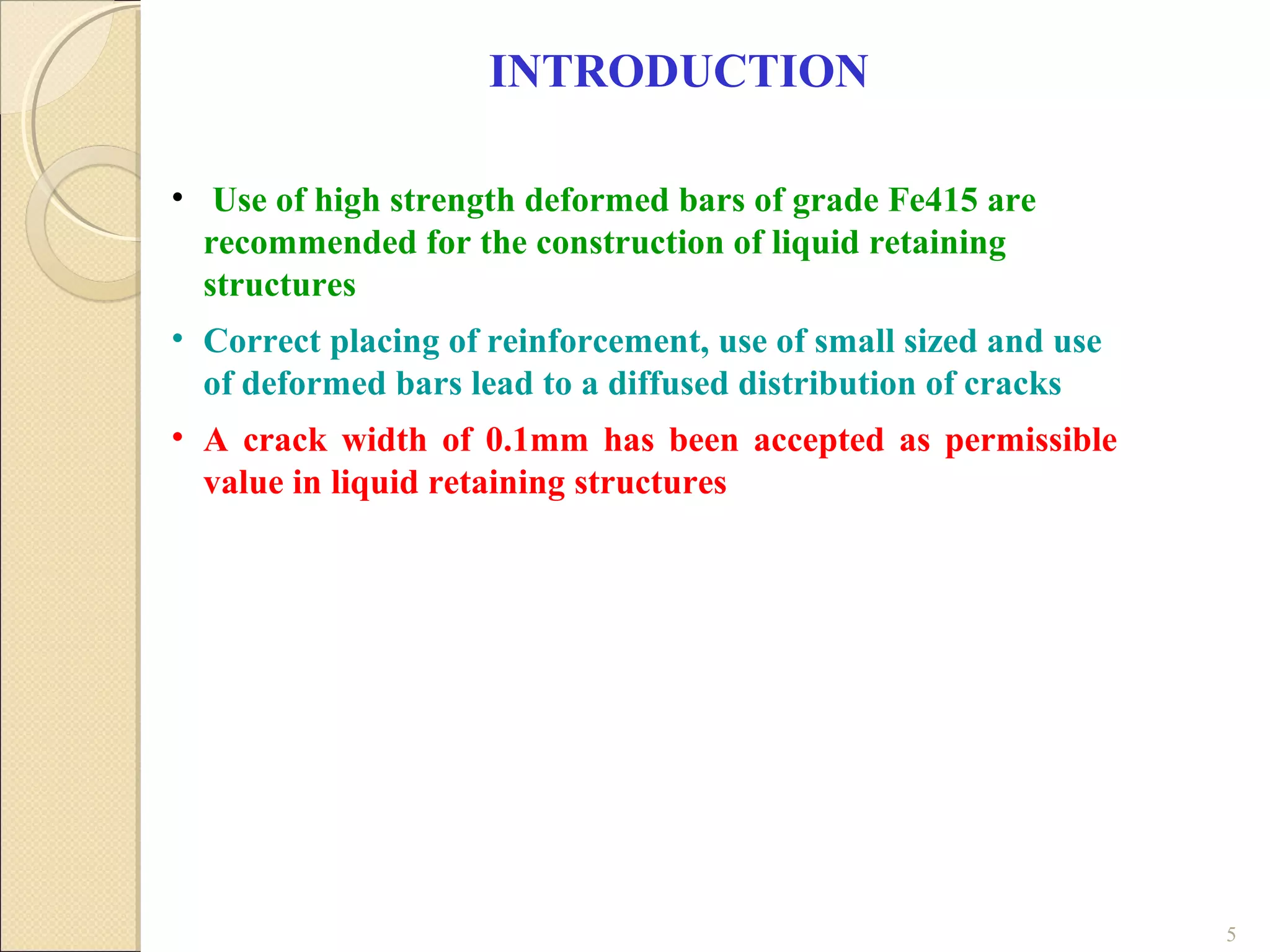 Stucture Design of various Watre tank | PPT