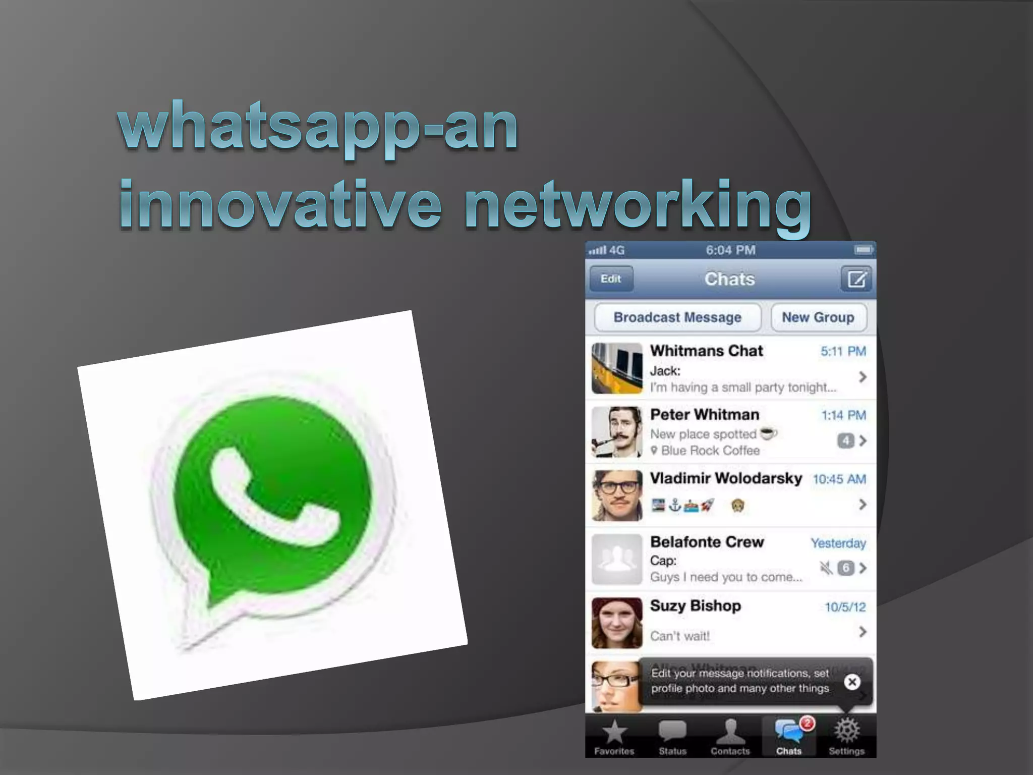 Whatsapp-An innovative way of networking | PPTX