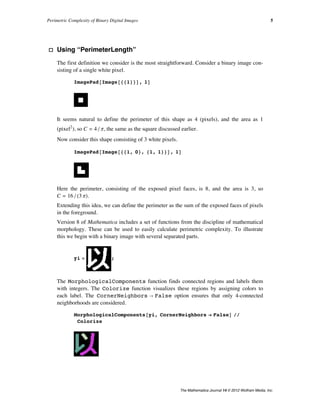 Perimetric Complexity of Binary Digital Images | PDF