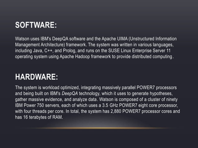 Watson - a supercomputer | PPT