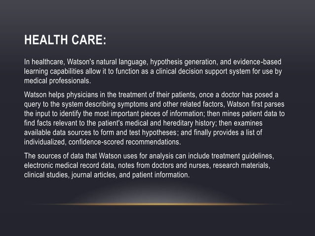 Watson - a supercomputer | PPT