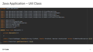 Watson Visual Recognition - NYC JavaSig | PPT