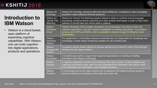 Cognitive Era and Introduction to IBM Watson | PPT