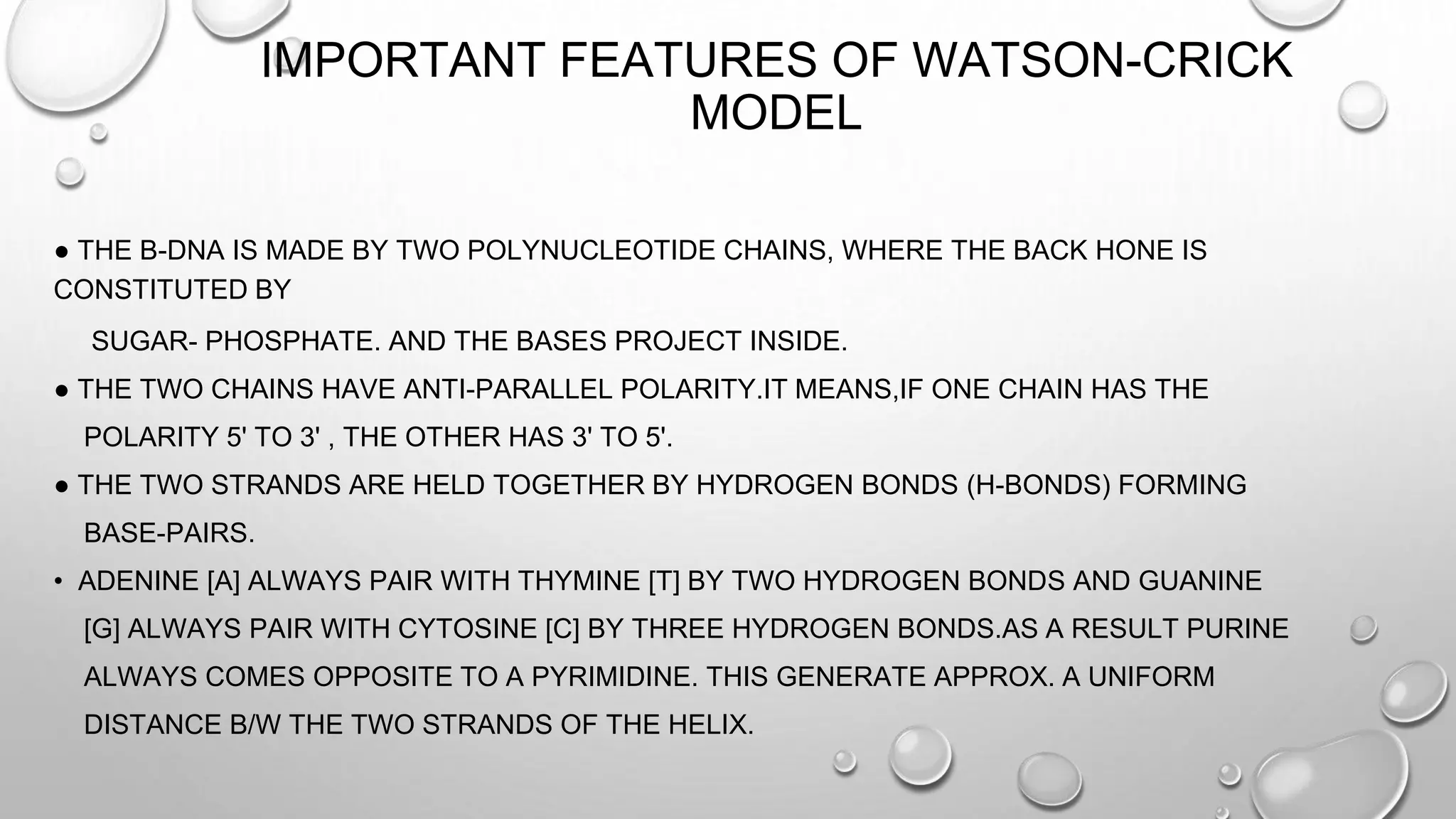 Watson and crick model of dna | PPTX
