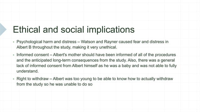 Watson and Rayner ppt. on Little Albert experiment | PPTX